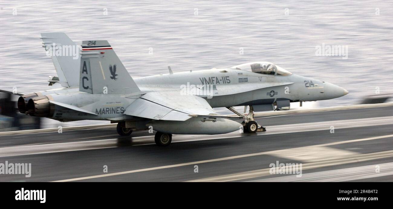 US Navy An F-A-18A- Hornet launches from one of the four steam-powered ...