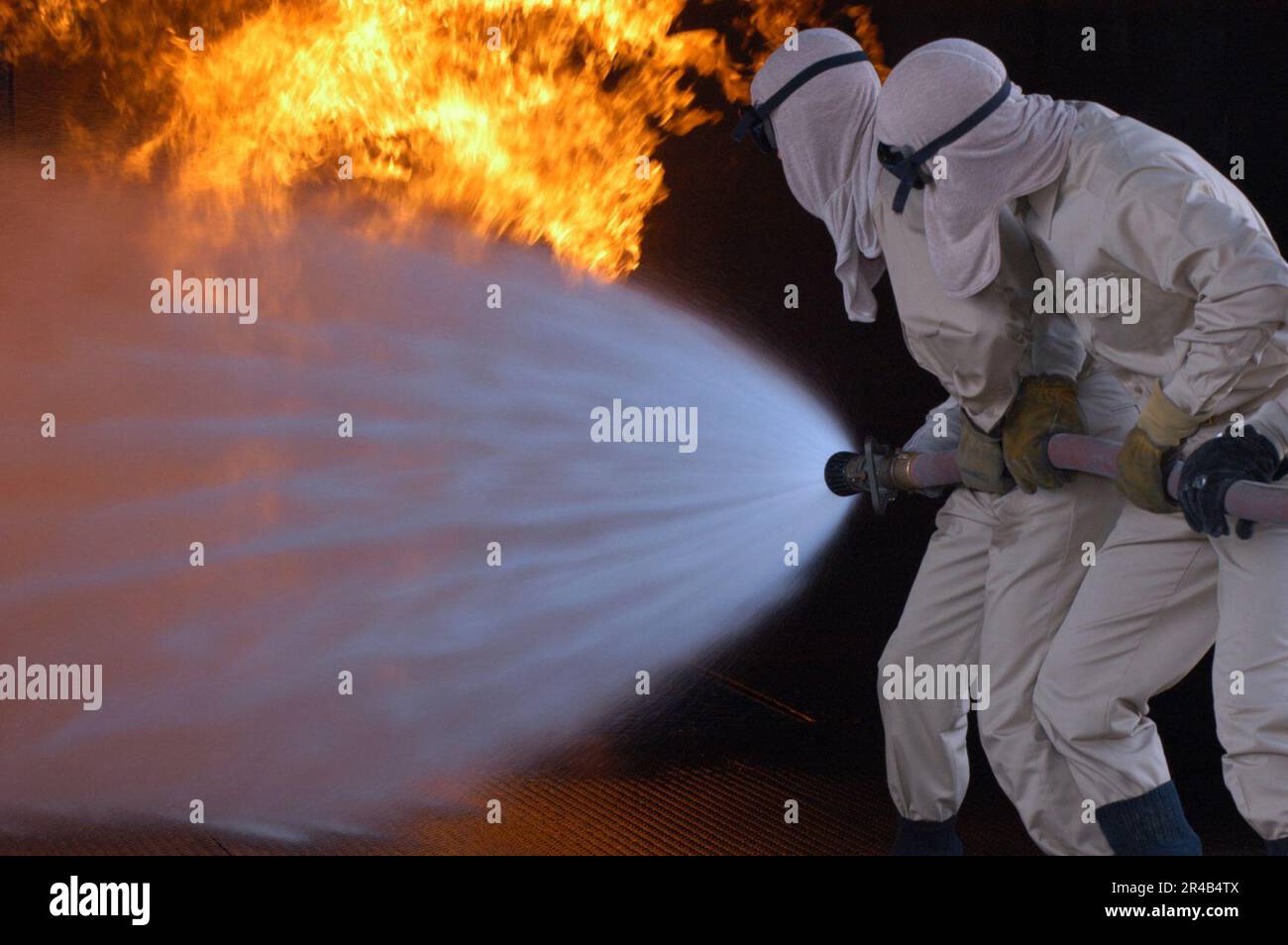 US Navy U.S. Navy Midshipmen train on proper firefighting techniques at ...