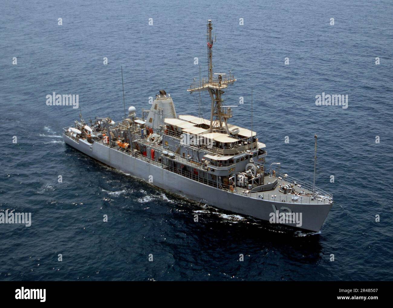 US Navy The Avenger-class mine countermeasure ship USS Ardent (MCM 12 ...