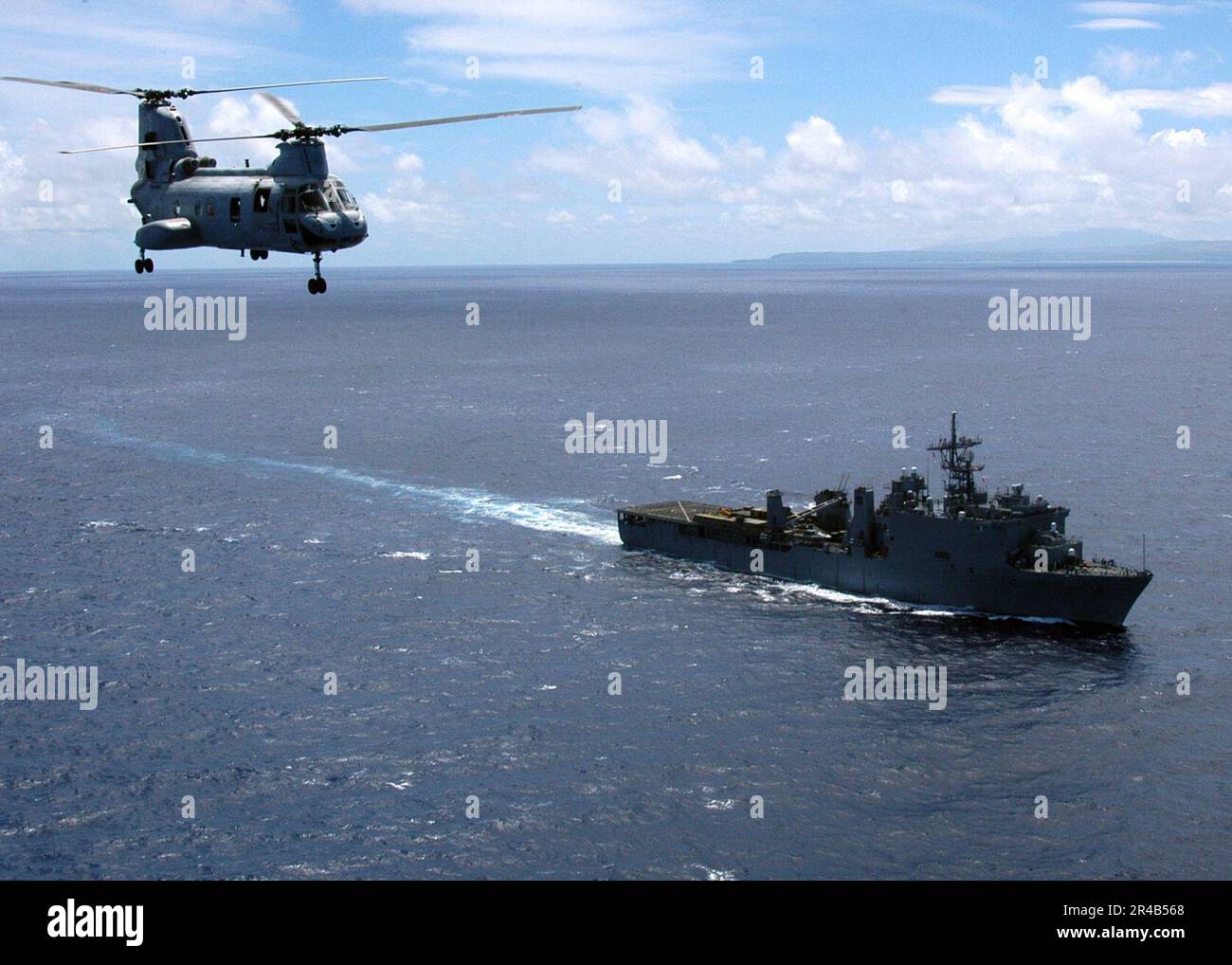 US Navy A U.S. Marine Corps CH-46E Sea Knight helicopter transports ...