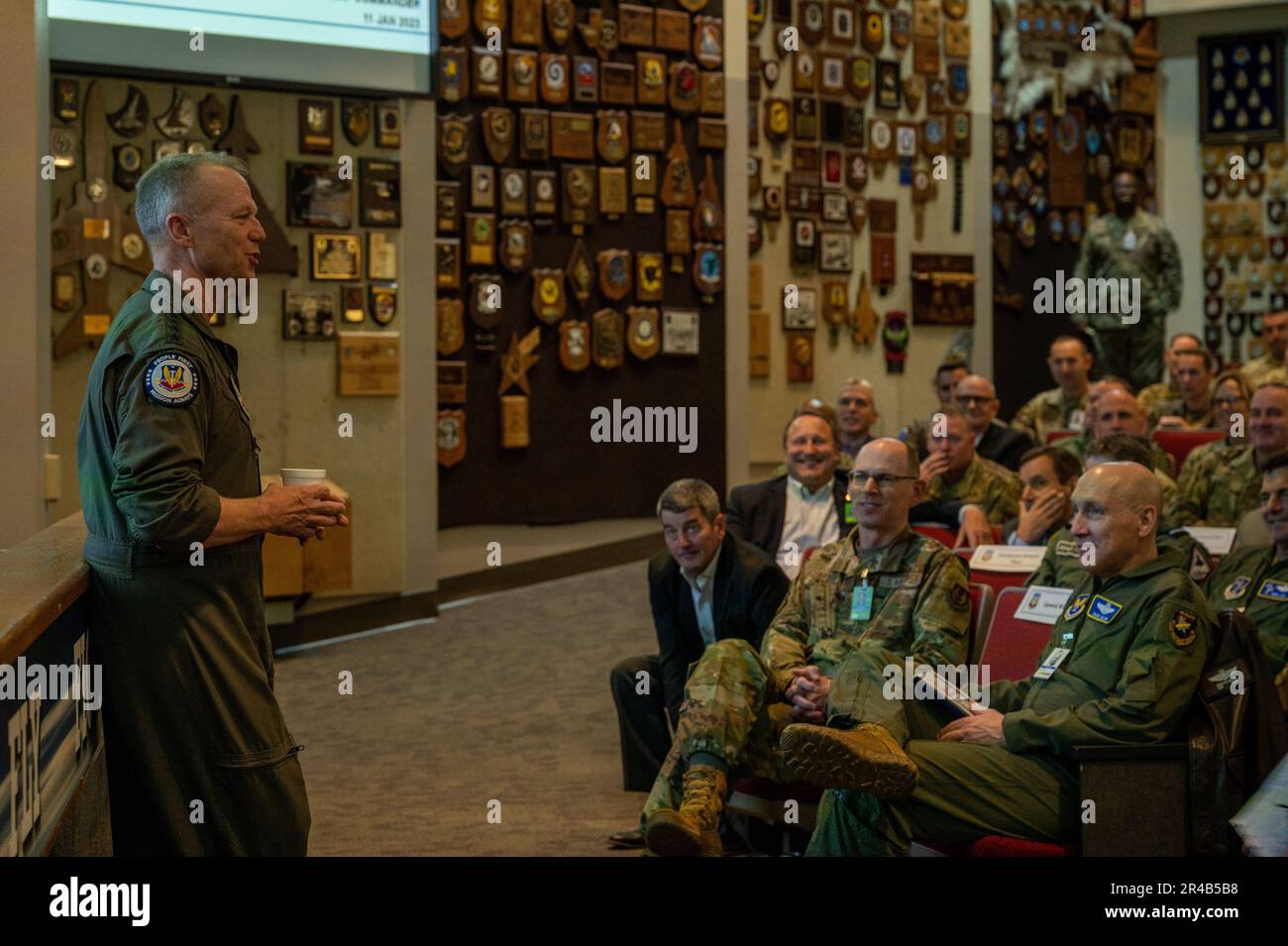 Gen. Mark Kelly, commander, Air Combat Command, introduces keynote ...