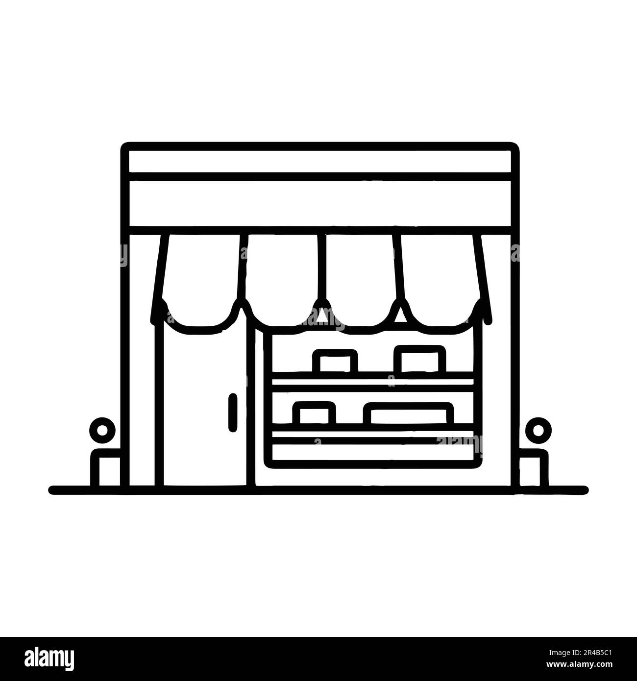 Cafe shop front in Black and White Stock Photos & Images - Alamy