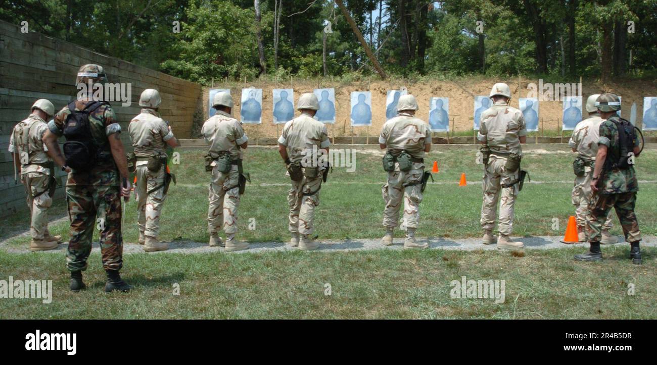 US Navy Sailors assigned to Naval Expeditionary Logistics Support Force ...