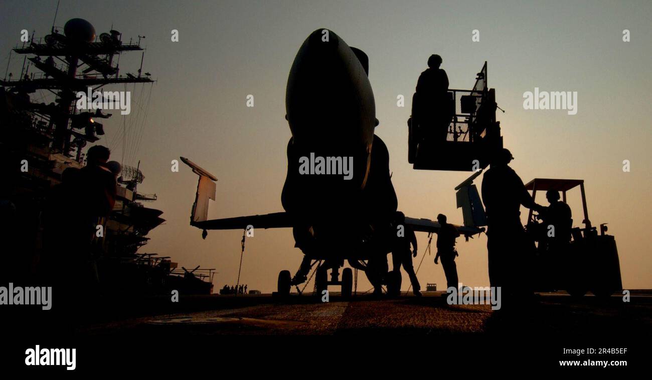 US Navy A Sailor assigned to USS Harry S. Truman (CVN 75) Air ...