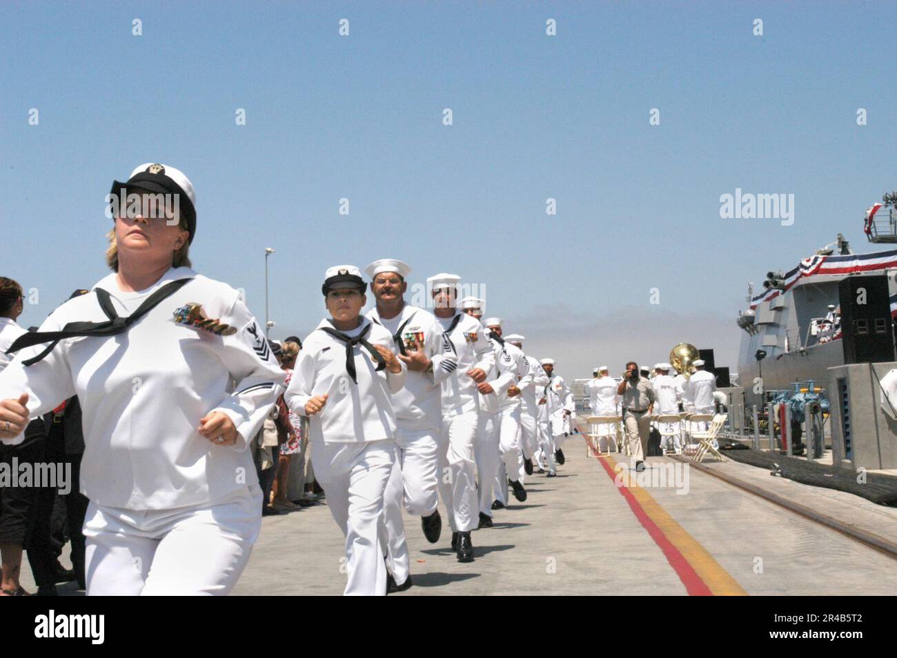 US Navy Sailors assigned to the Navy's newest Arleigh Burke-class ...