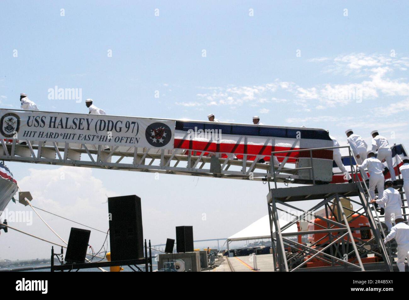 US Navy Sailors assigned to the Navy's newest Arleigh Burke-class ...