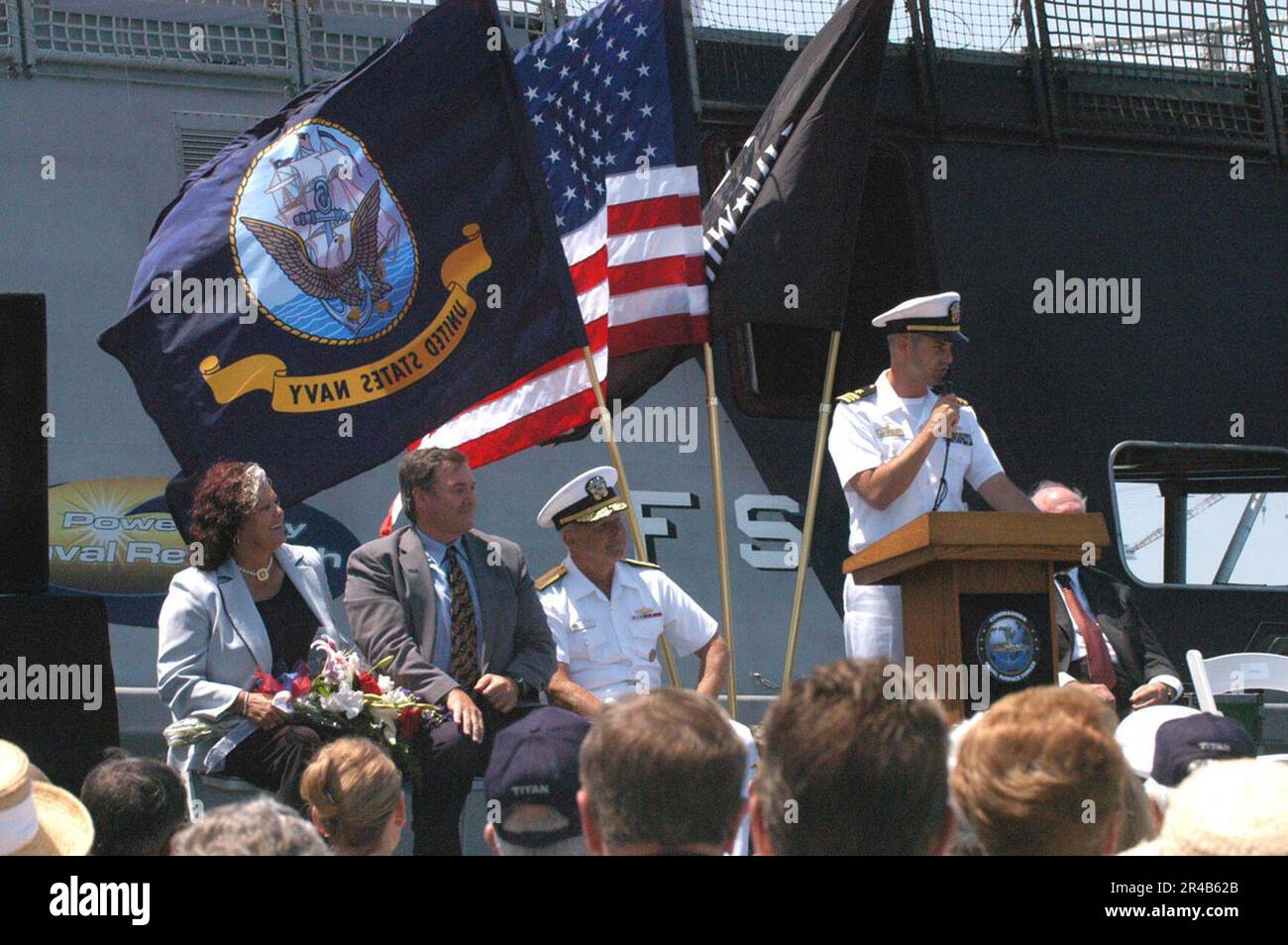 US Navy Navy Sea Fighter (FSF-1) Commanding Officer, Lt. Cmdr addresses ...