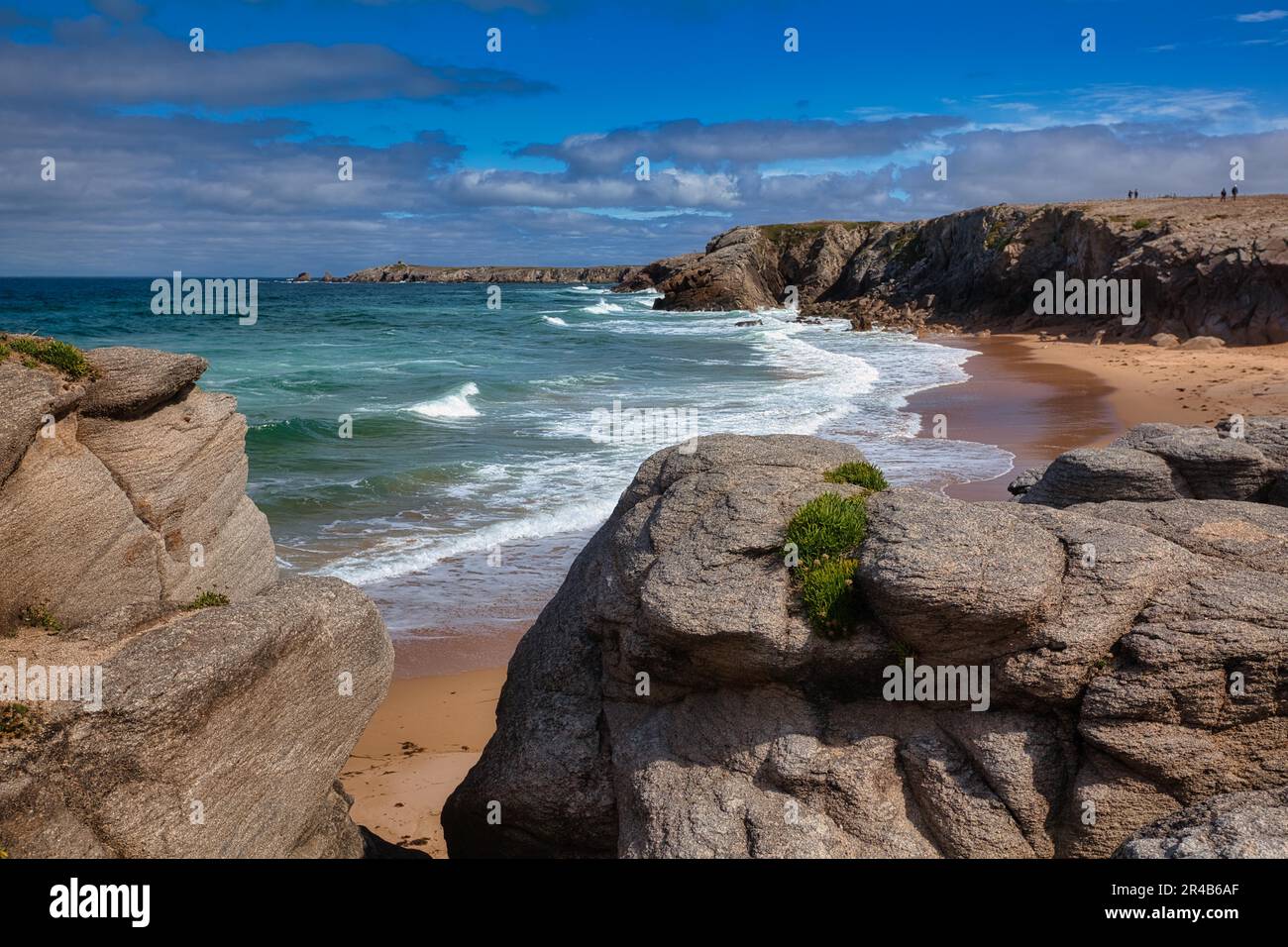 Wild Coast, Cote Sauvage, Quiberon Peninsula, Morbihan, Brittany, Ile ...