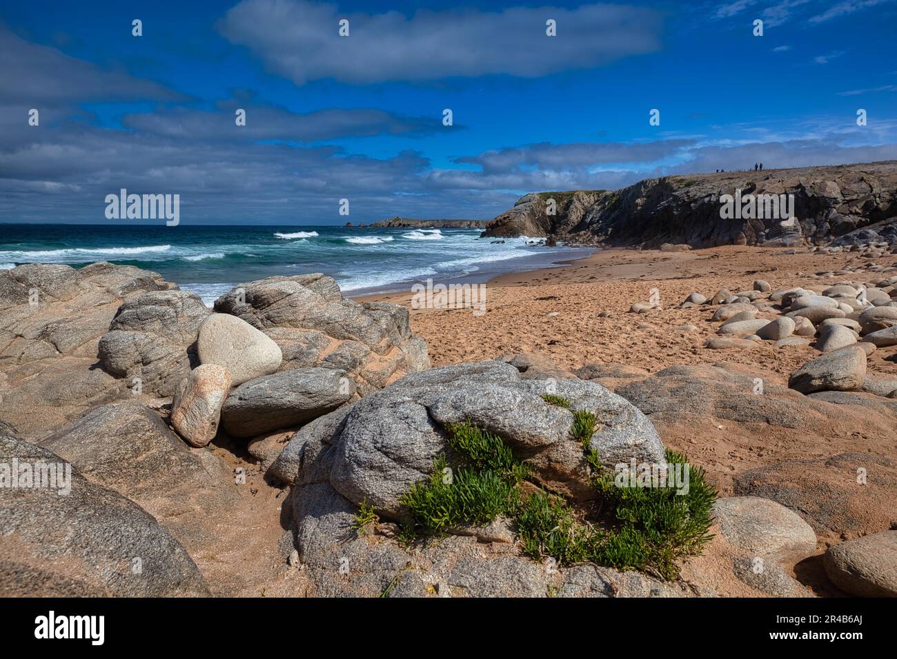 Wild Coast, Cote Sauvage, Quiberon Peninsula, Morbihan, Brittany, Ile ...