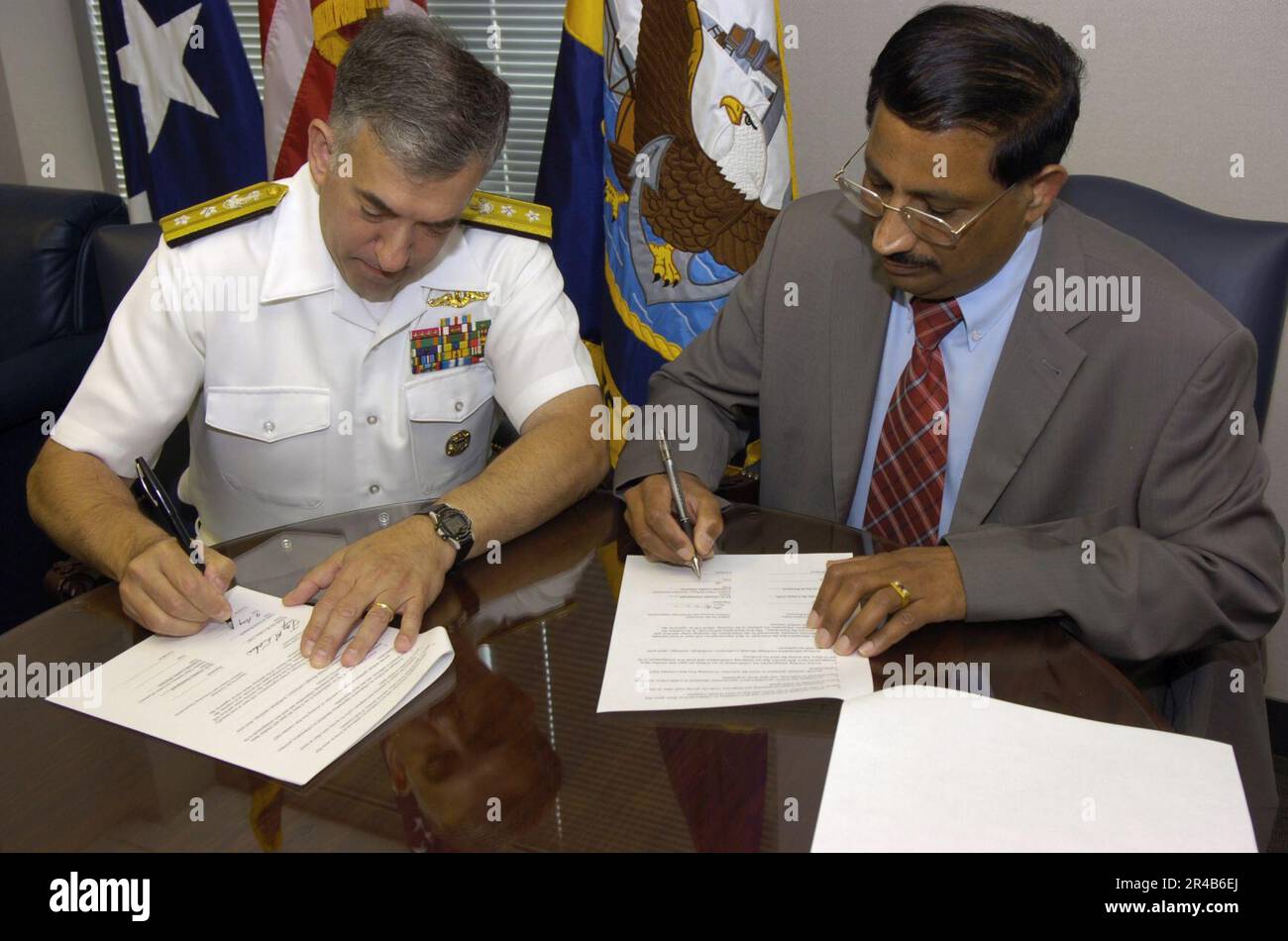 US Navy Chief of Naval Research, Rear Adm. Jay Cohen and Deputy Chief ...
