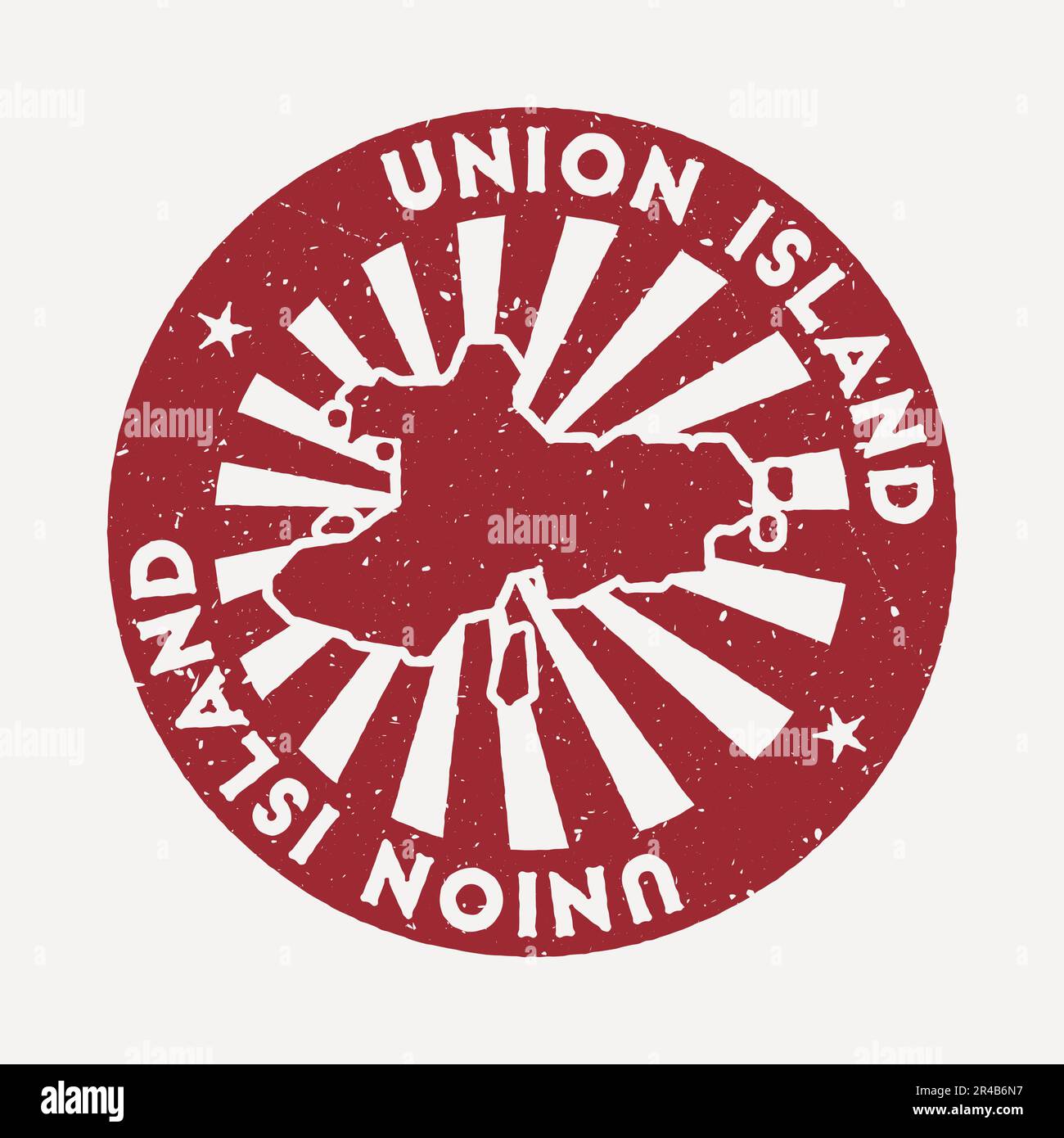 Union Island stamp. Travel red rubber stamp with border shape, vector ...