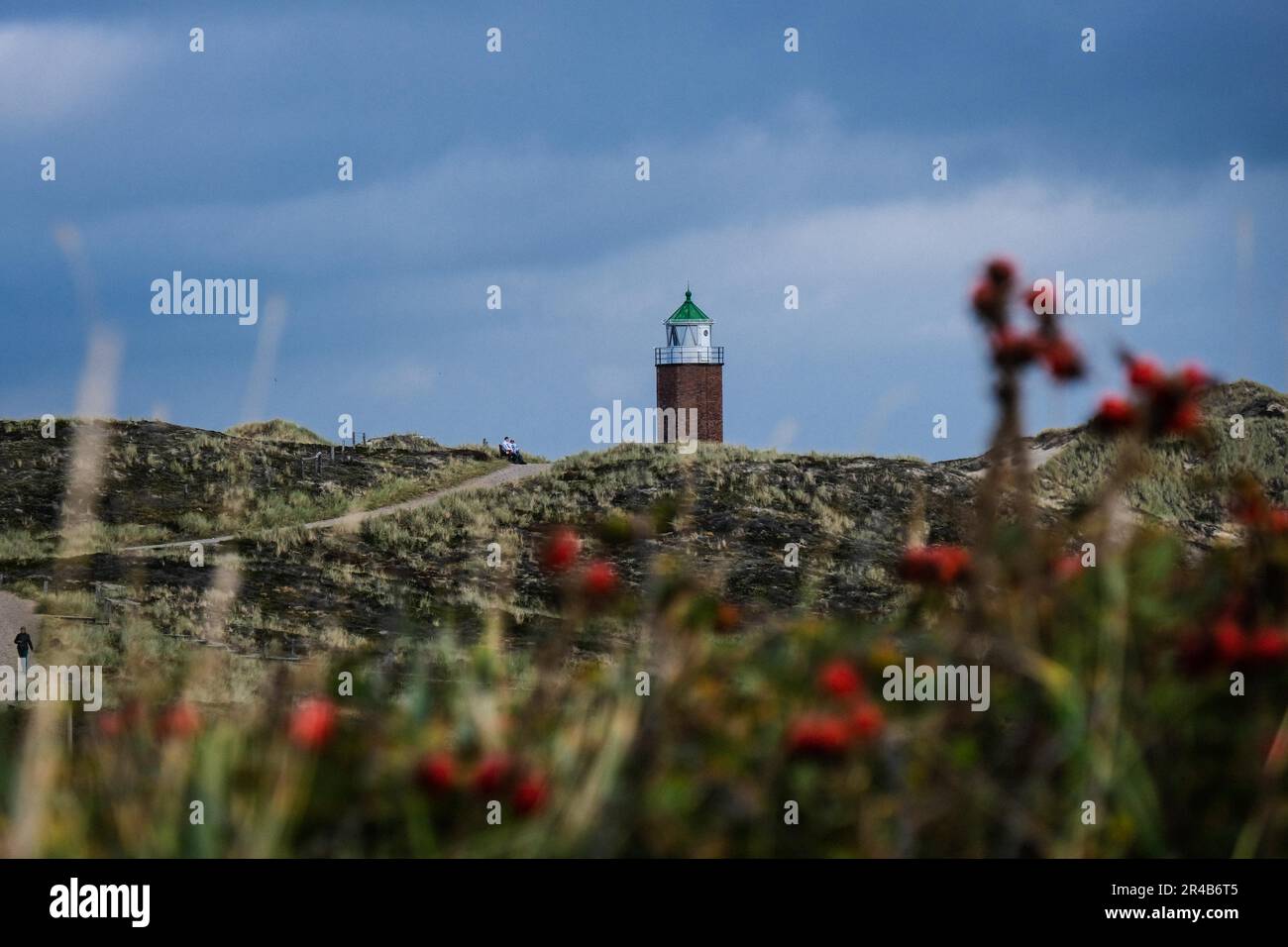 Red Cliff Cross lighthouse Lighthouse in Kampen on the island of Sylt ...