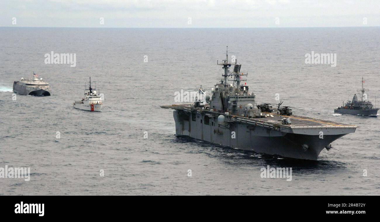 US Navy U.S. Navy and Coast Guard ships underway in formation during ...