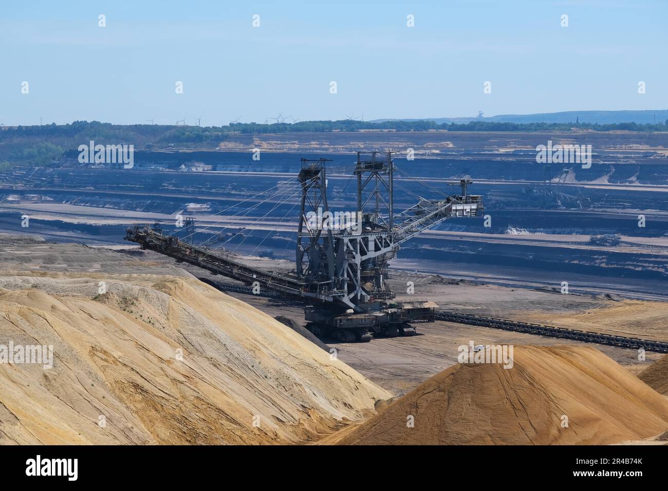 Large excavator in the Garzweiler opencast lignite mine, Rhenish ...