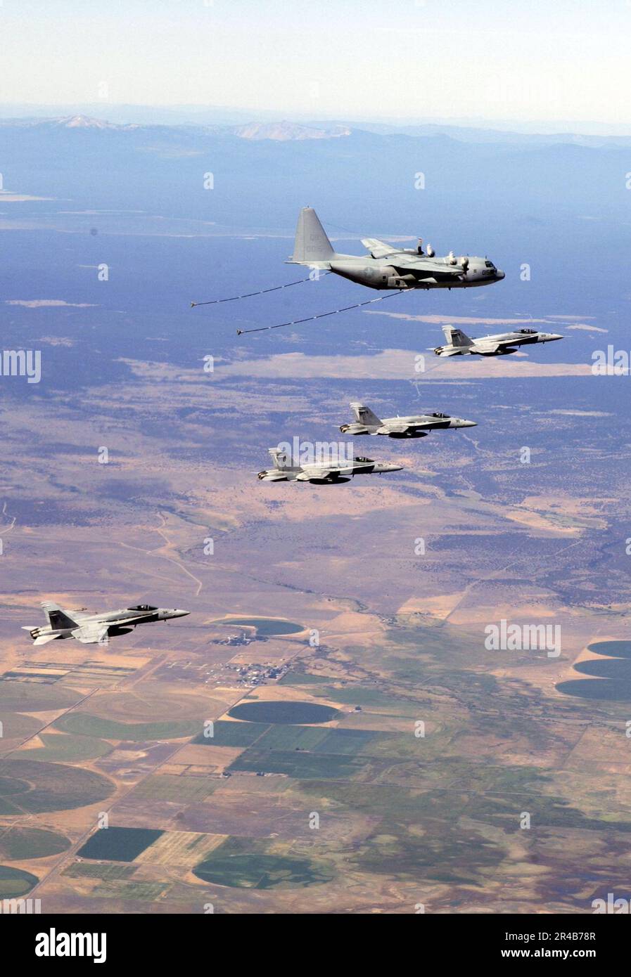 US Navy Four U.S. Navy F-A-18 Hornets from Strike Fighter Squadron One ...