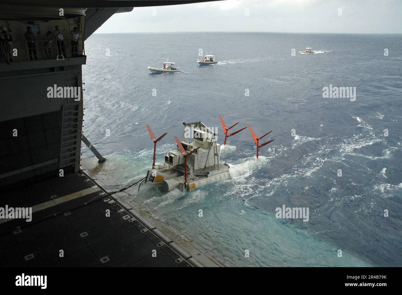 US Navy A MK-105 Magnetic Influence Minesweeping System sleds is ...