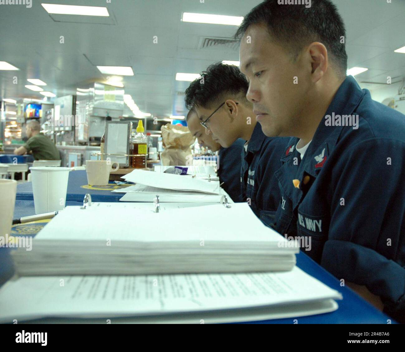 US Navy Storekeeper 2nd Class studies for the upcoming advancement test ...
