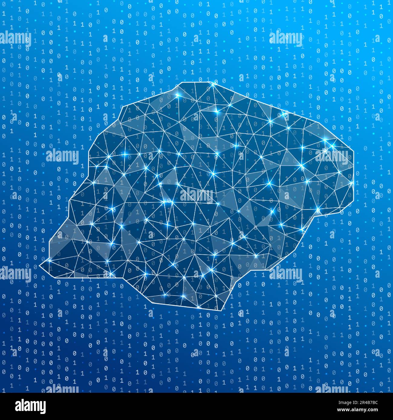 Network map of Inisheer. Island digital connections map. Technology ...