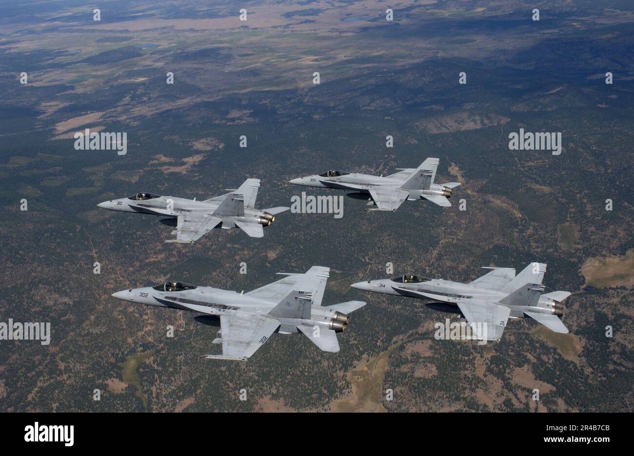 US Navy F-A-18C Hornets, assigned to the Vigilantes of Strike Fighter ...