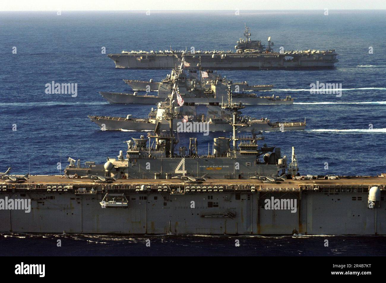 US Navy U.S. Navy ships underway during a formation exercise with ...