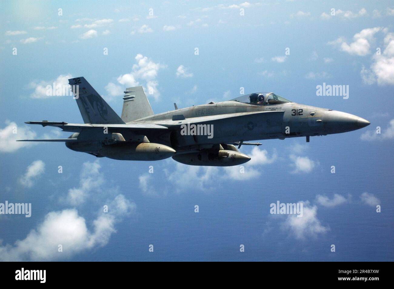 US Navy An F-A-18C Hornet, assigned to the Golden Dragons of Strike ...