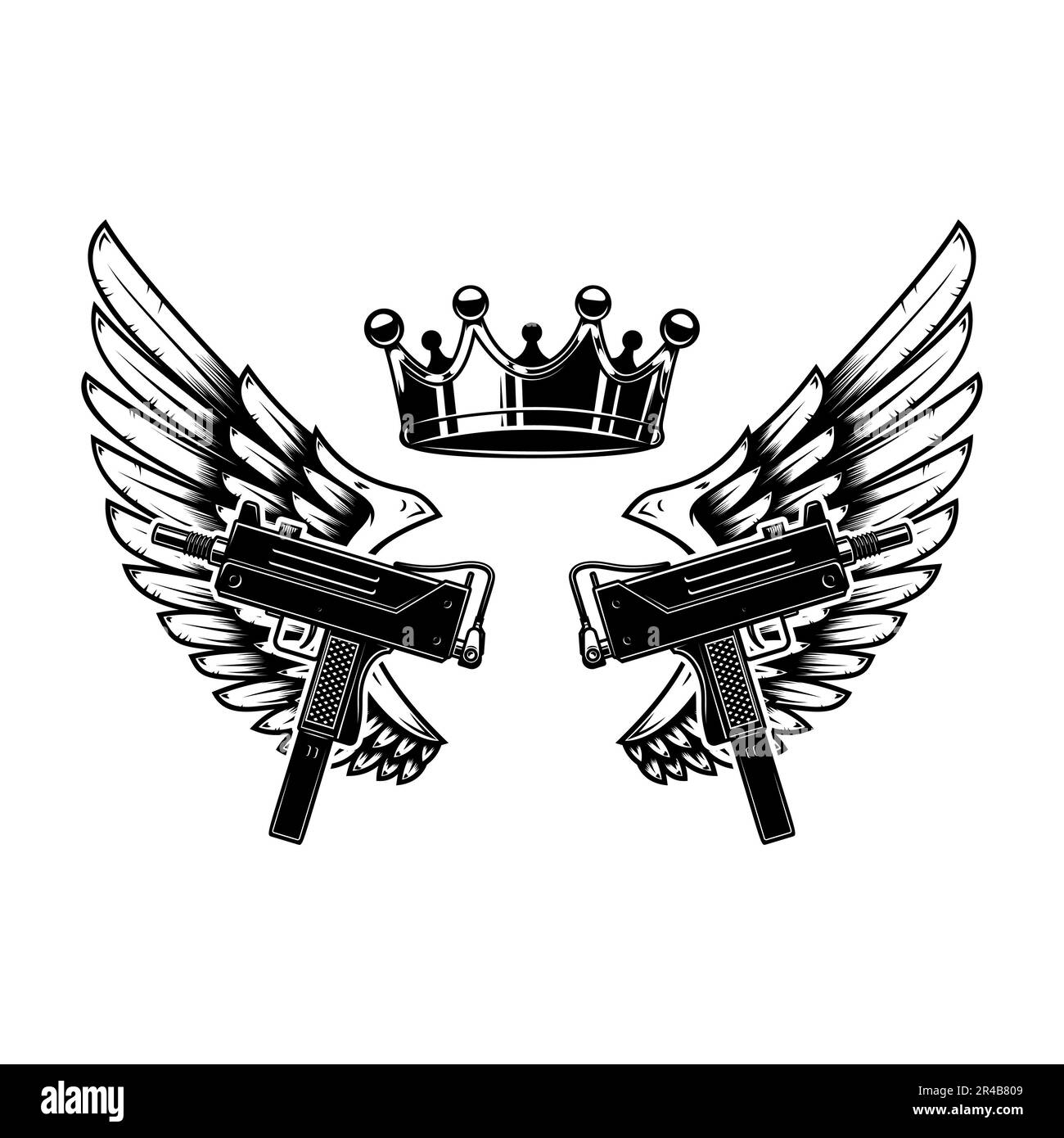 Revolver wing black Cut Out Stock Images & Pictures - Alamy