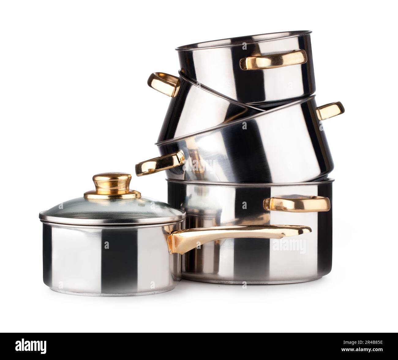 Saucepan iron on a white background Stock Photo - Alamy