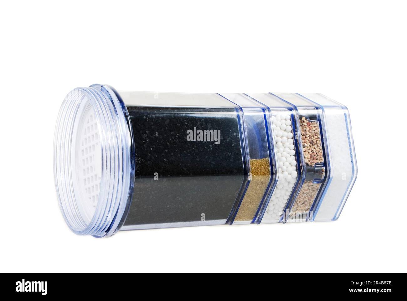 Water purification filter with activated charcoal and other filter ...