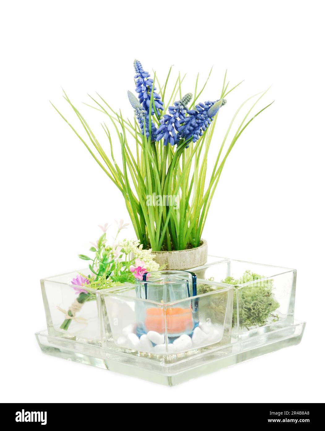 Deco with artifical plastic flowers Stock Photo - Alamy