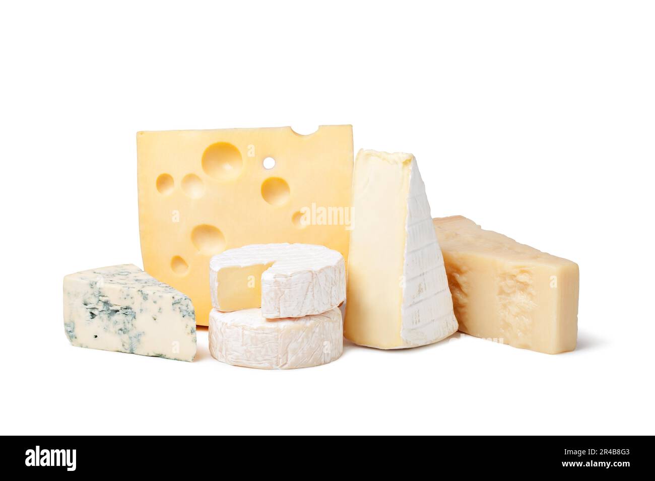 Camembert cheddar cheese Cut Out Stock Images & Pictures - Alamy