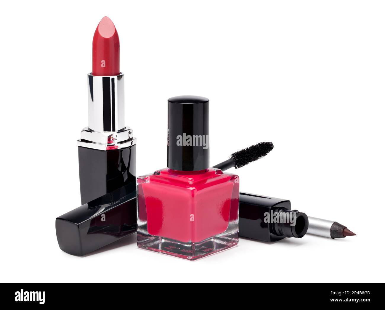 Various Cosmetics on white background Stock Photo - Alamy