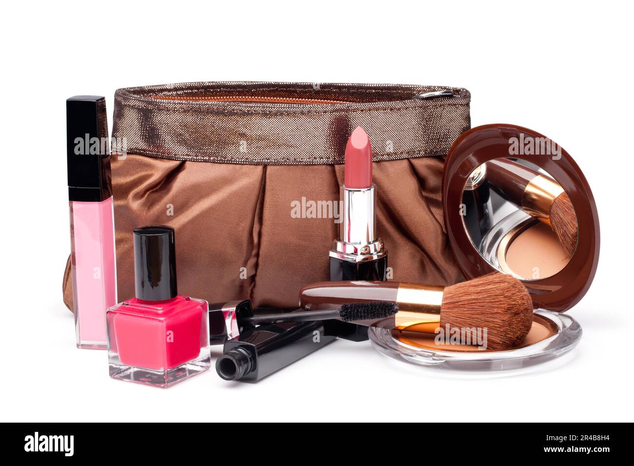 Various Cosmetics on white background Stock Photo - Alamy