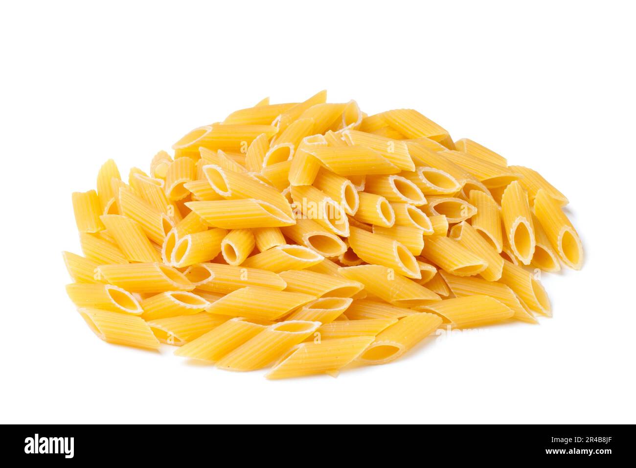 penne pasta, isolated on a white background Stock Photo - Alamy