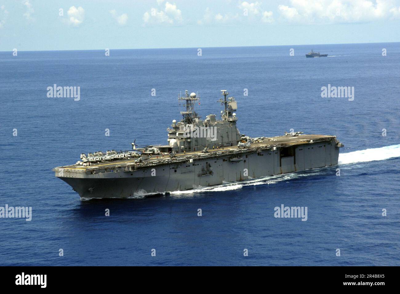 US Navy The amphibious assault ship USS Nassau (LHA 4) steams through ...