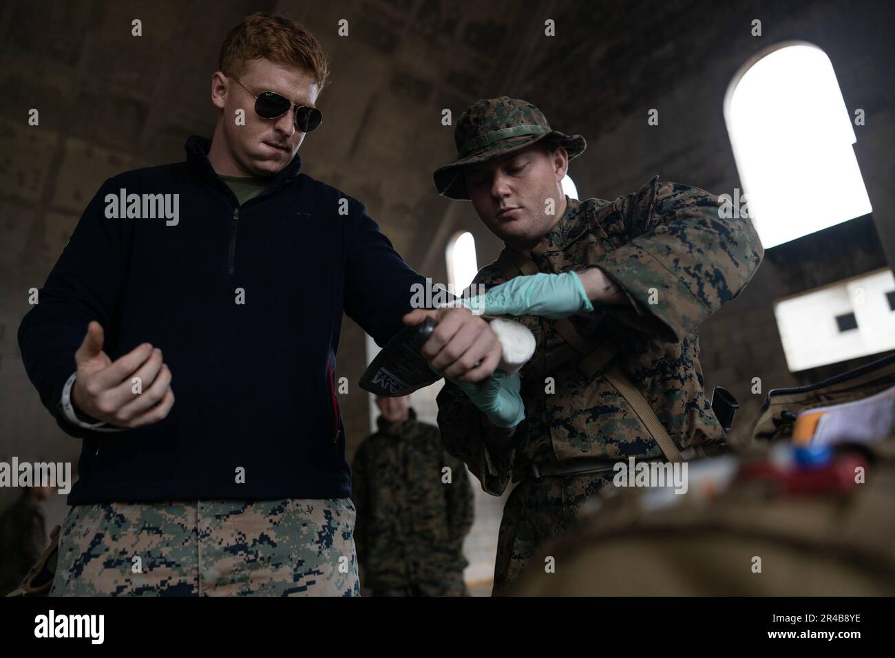 U.S. Navy hospital corpsman 3rd class Chase Eisenman with Combat ...