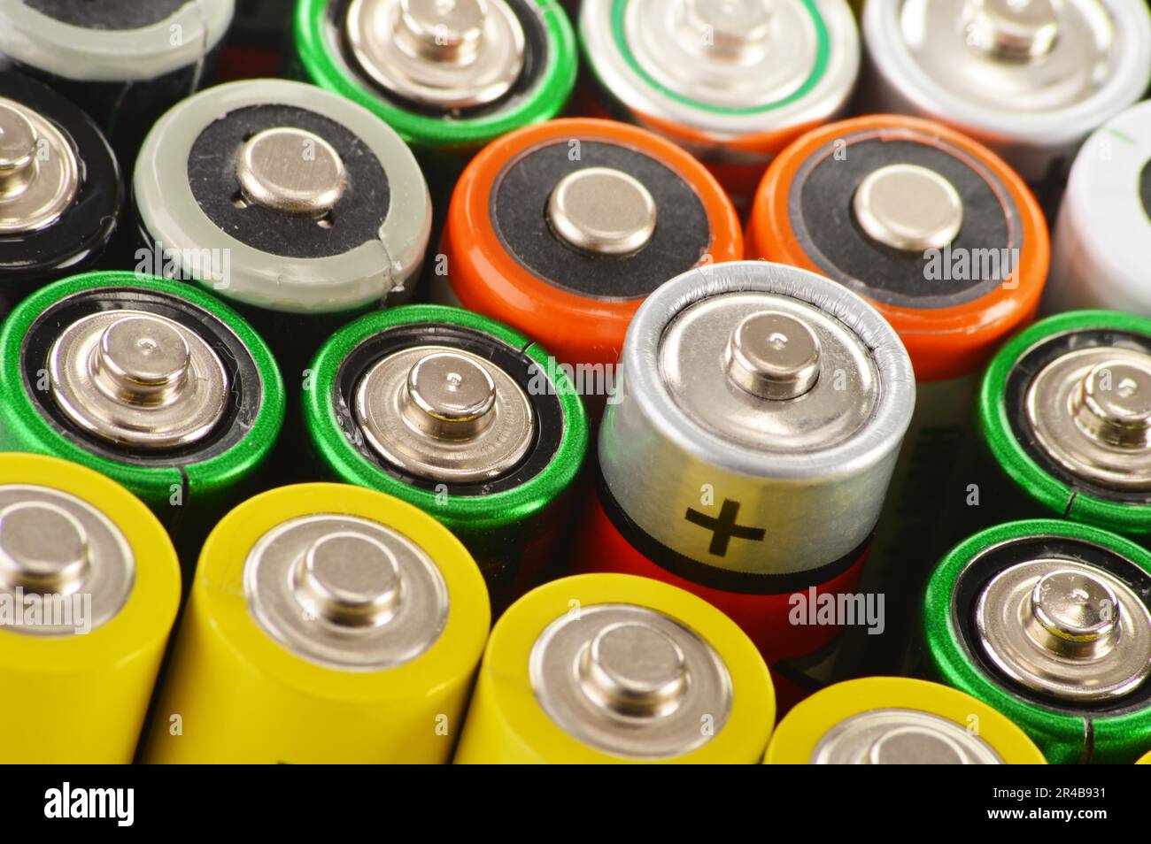 Composition with alkaline batteries Stock Photo - Alamy
