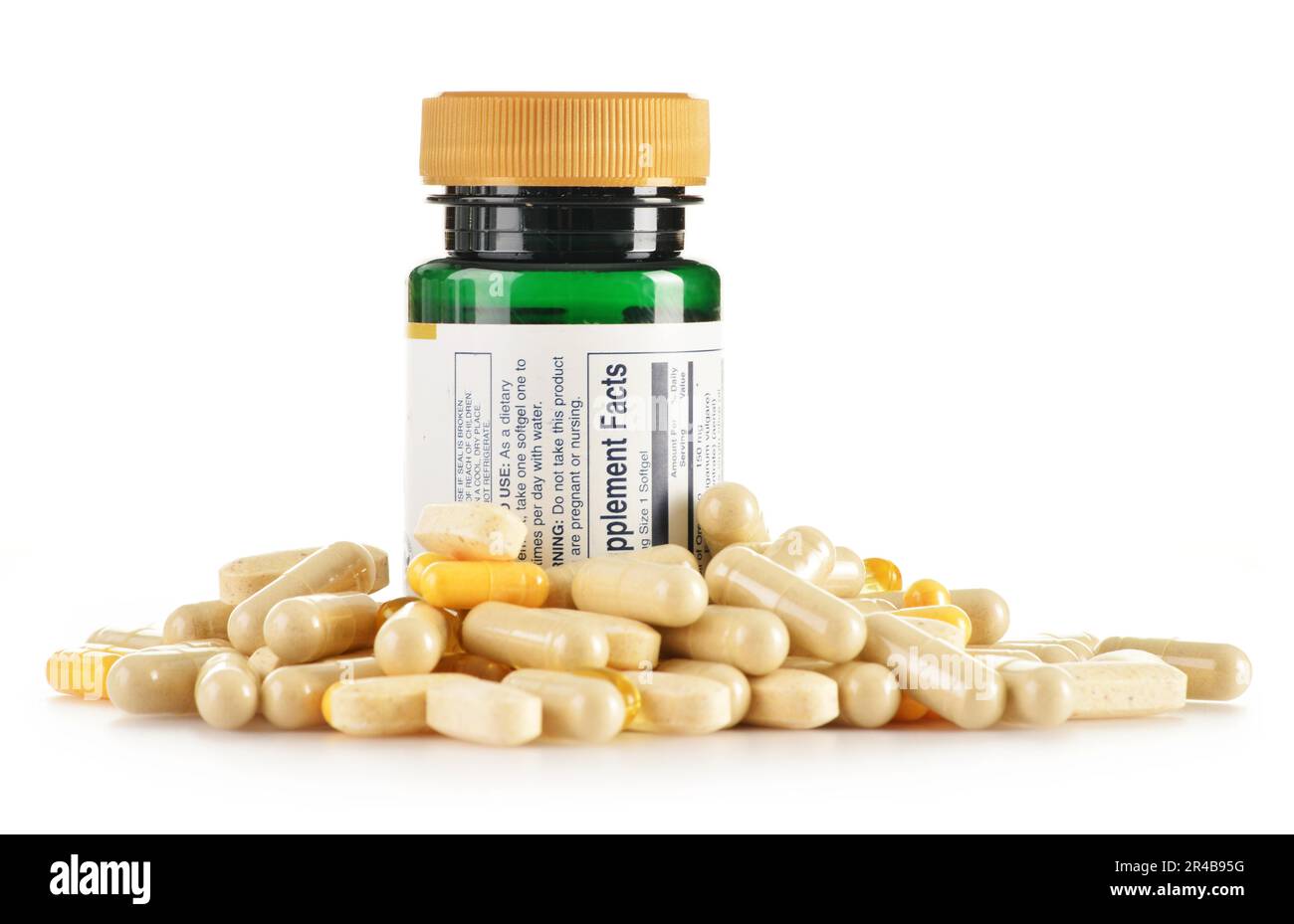 Composition With Dietary Supplement Capsules Drug Pills Stock Photo