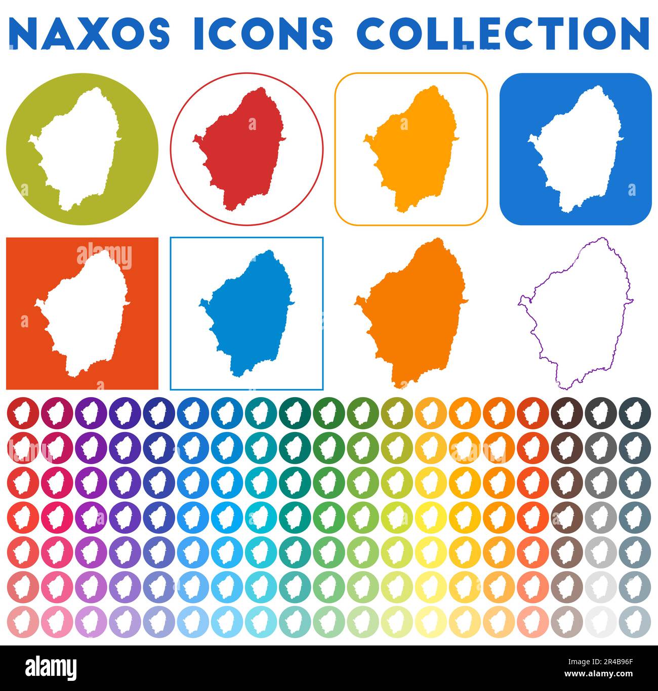 Naxos icons collection. Bright colourful trendy map icons. Modern Naxos ... Naxos icons collection. Bright colourful trendy map icons. Modern Naxos ...