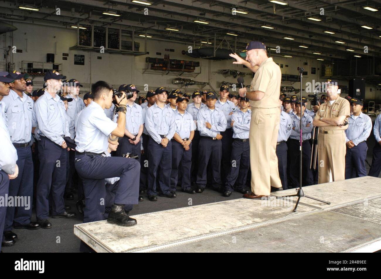 US Navy Chief of Naval Personnel, Vice Adm. Gerald Hoewing, discusses ...