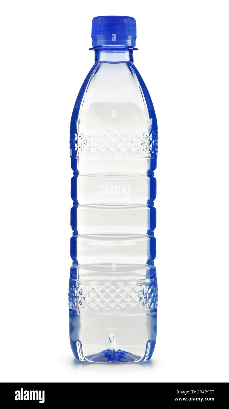 Polycarbonate plastic bottle of mineral water isolated on white background Stock Photo - Alamy
