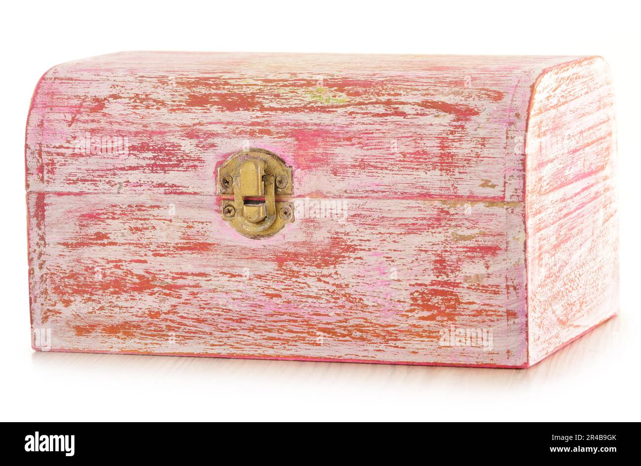 Hand made wooden box for keeping small personal belongings isolated on ...