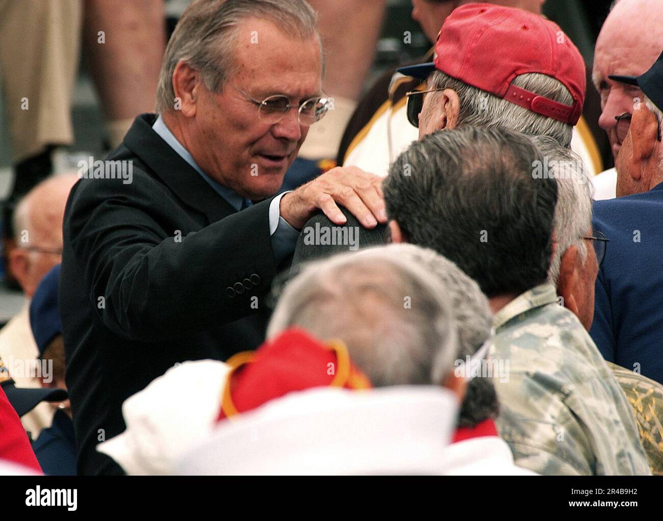 US Navy Secretary of Defense Donald Rumsfeld greats World War II ...