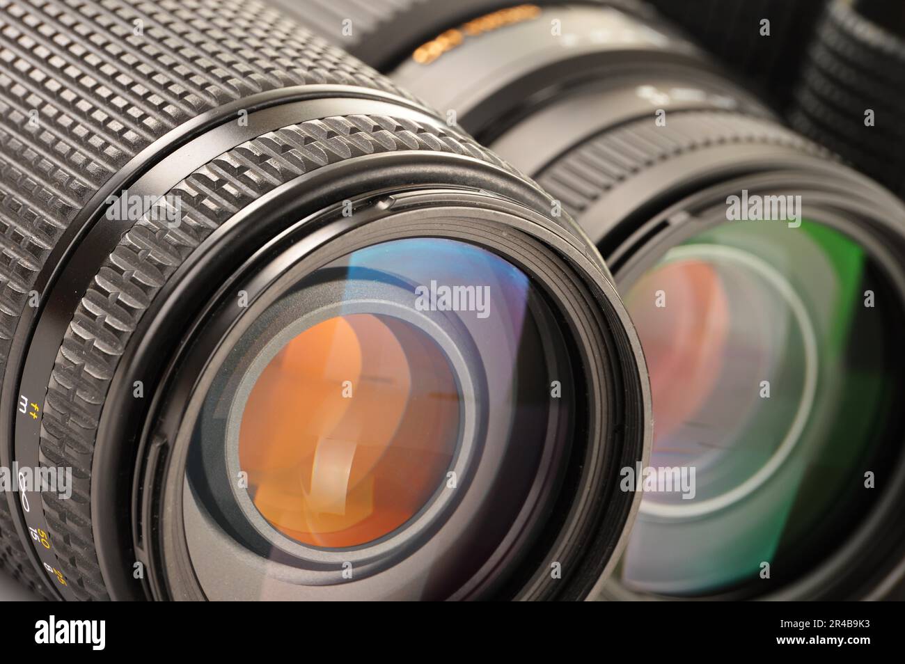 Composition with photo zoom lenses Stock Photo - Alamy