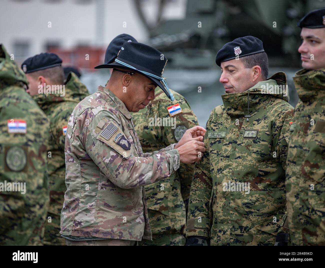 U.S. Army 1st Sgt. Henry Rymer, first sergeant of Chaos Company, 3rd Battalion, 8th Cavalry ...