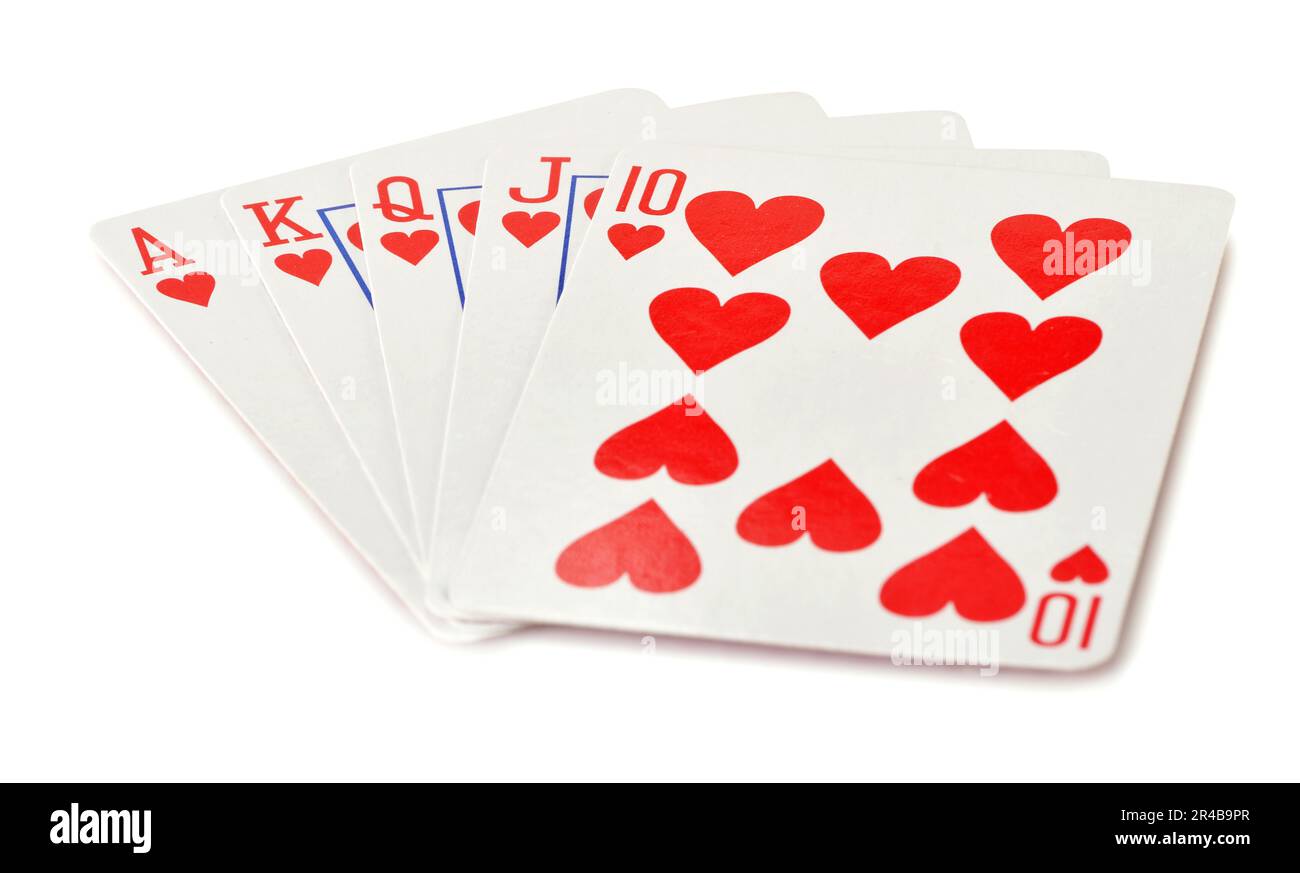White playing card heart symbol Cut Out Stock Images & Pictures - Alamy