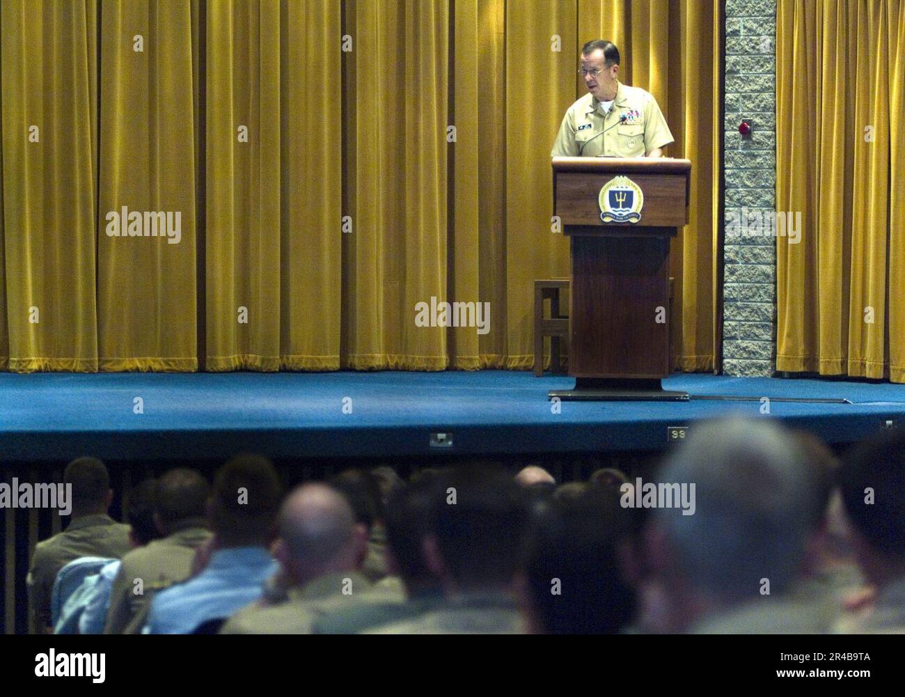 US Navy Chief of Naval Operations Adm. Mike Mullen delivers remarks to ...
