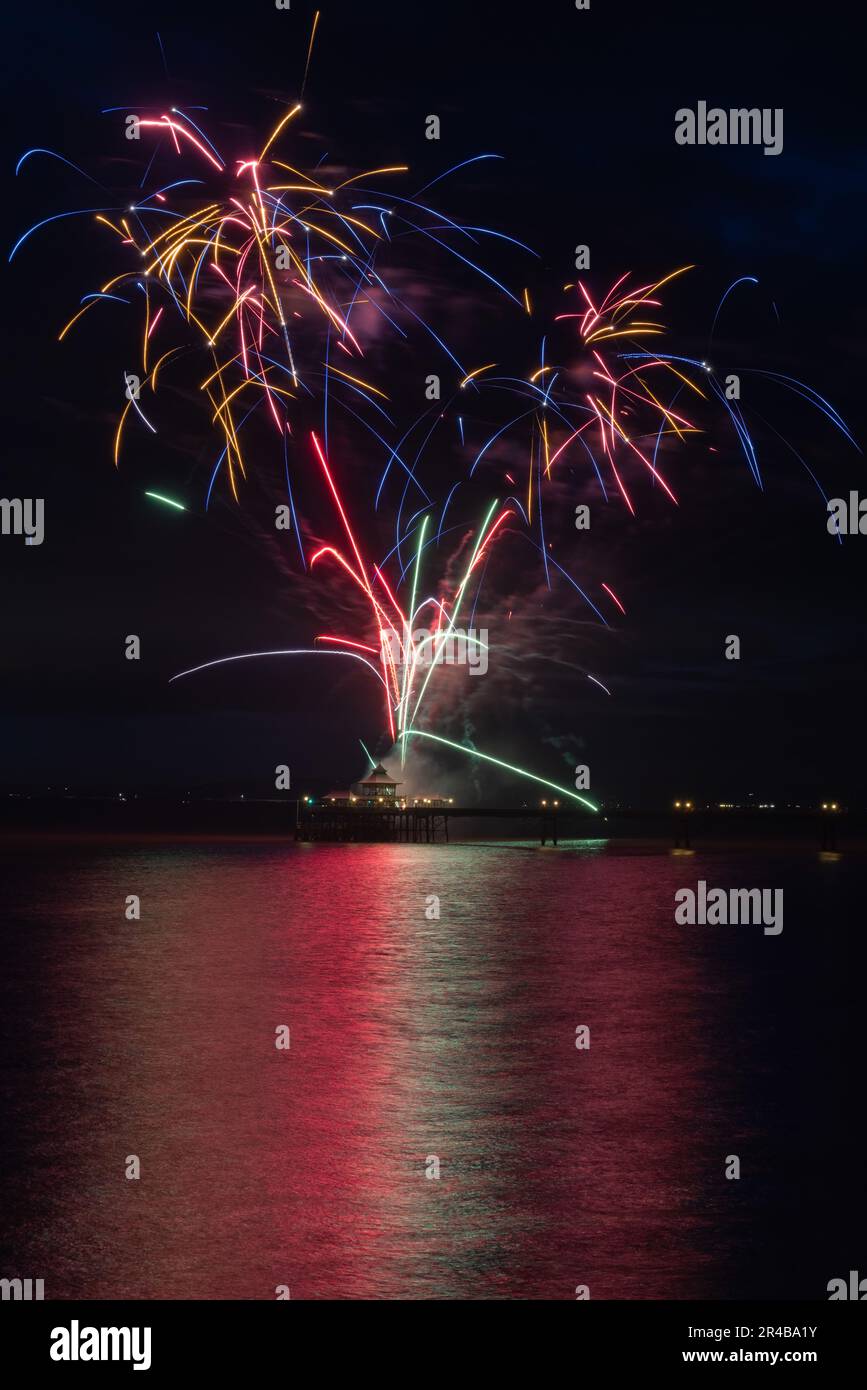 Celebrating the coronation of King Charles III fireworks off Clevedon ...