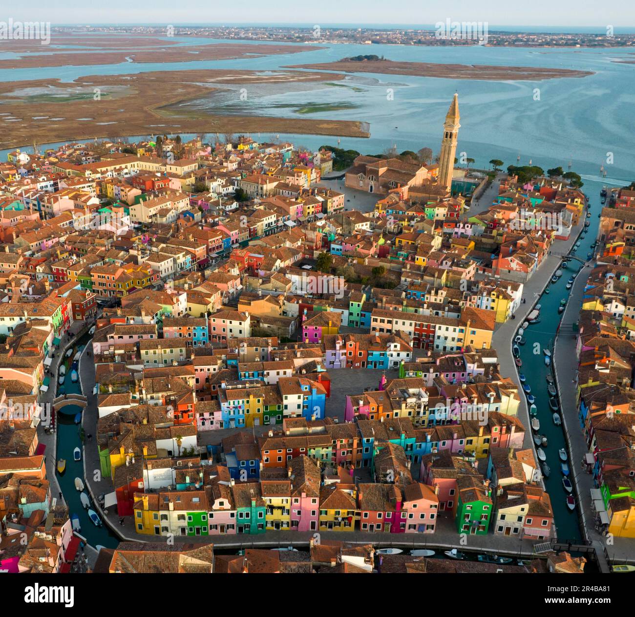 Aerial view burano island venice hi-res stock photography and images ...