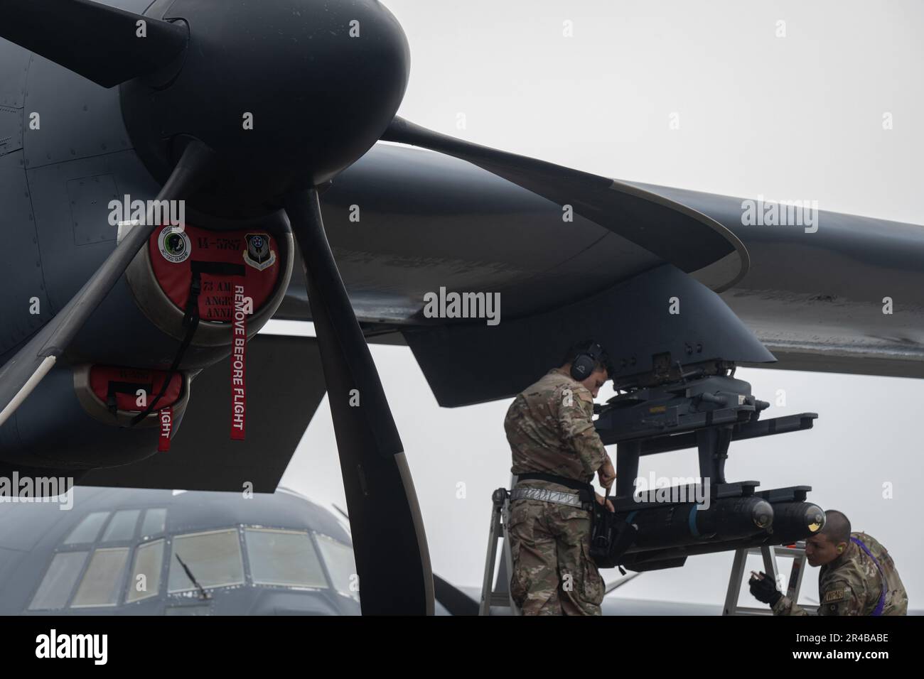 From left, U.S. Air Force Senior Airman Ian Montoya and Staff Sgt ...