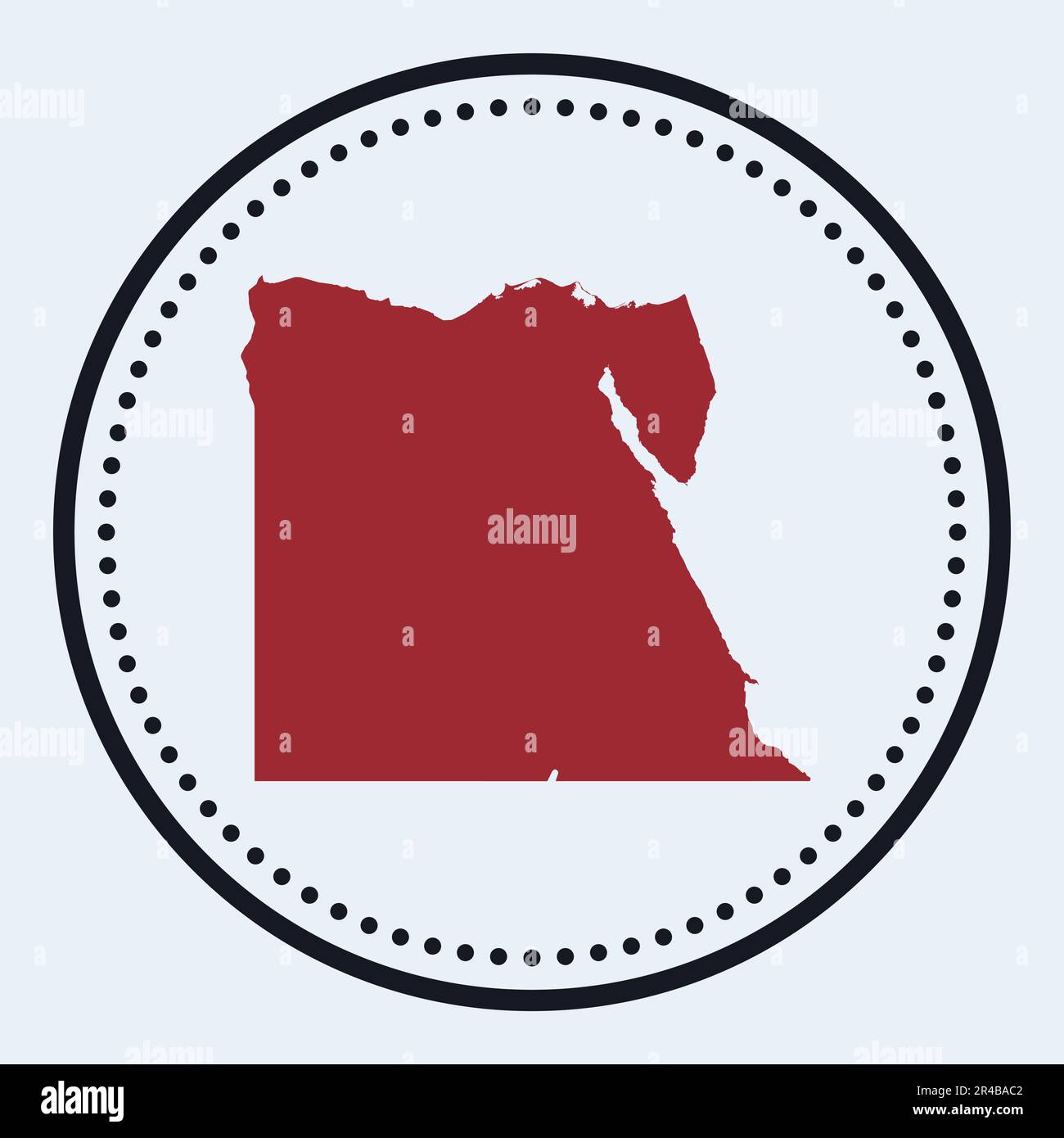 Egypt round stamp. Round logo with country map and title. Stylish ...